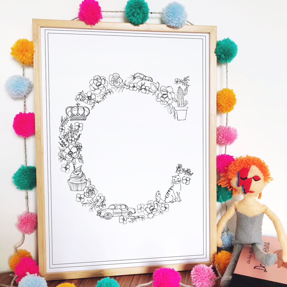 Line Drawing 'C' Print – Gem Pang Illustration