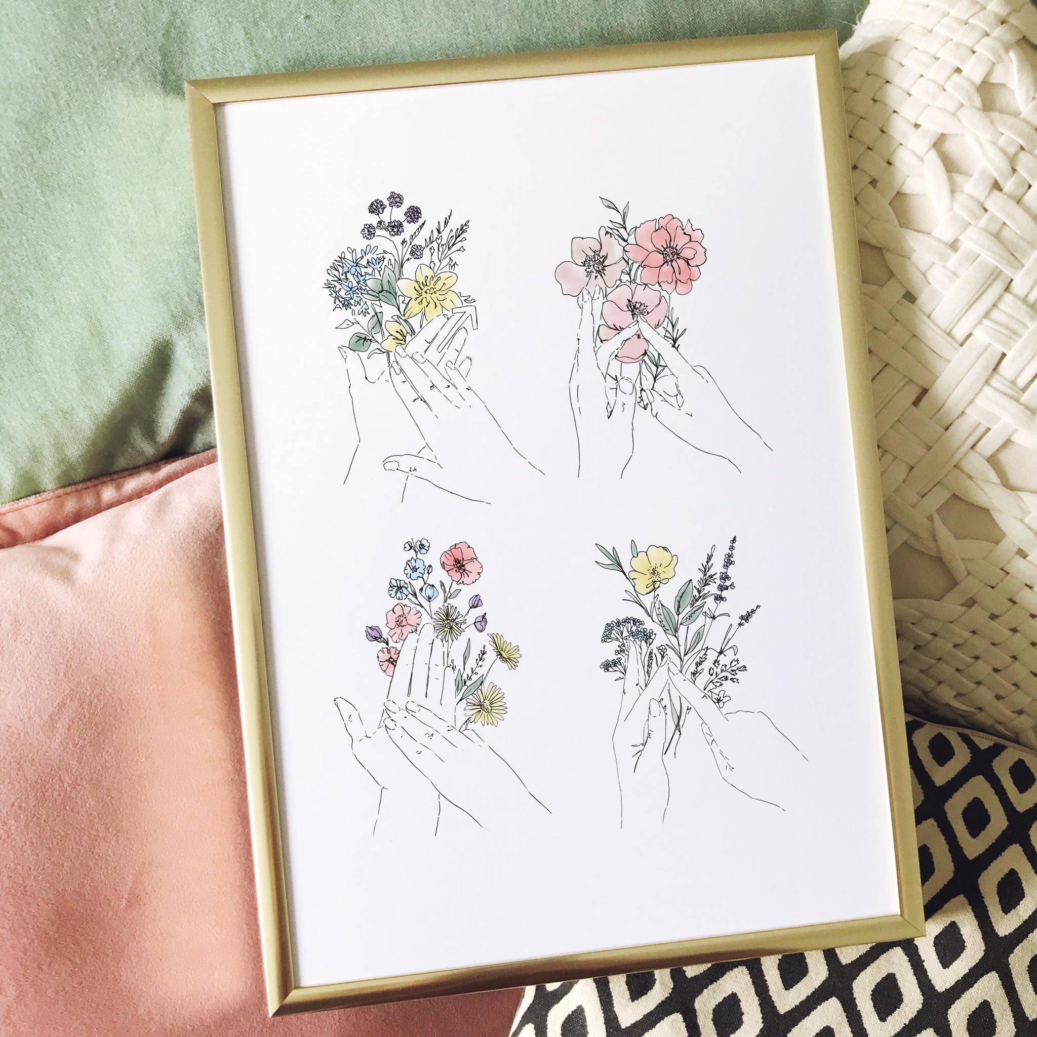 Home in British Sign Language (also in colour) – Gem Pang Illustration