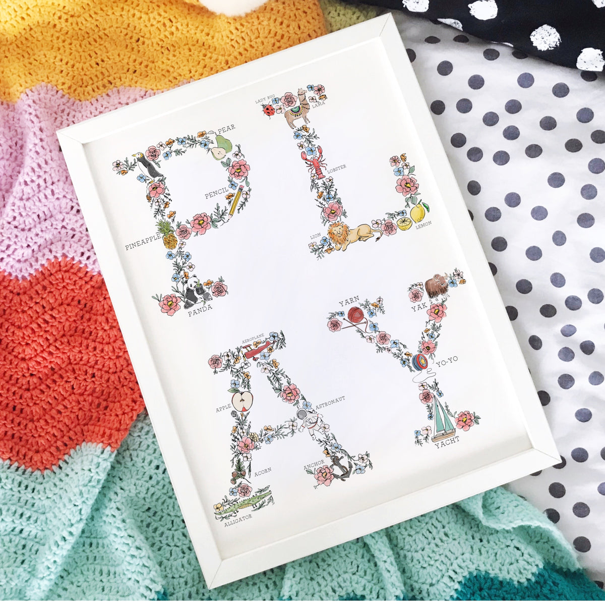 Play In Line Drawing Letters Gem Pang Illustration